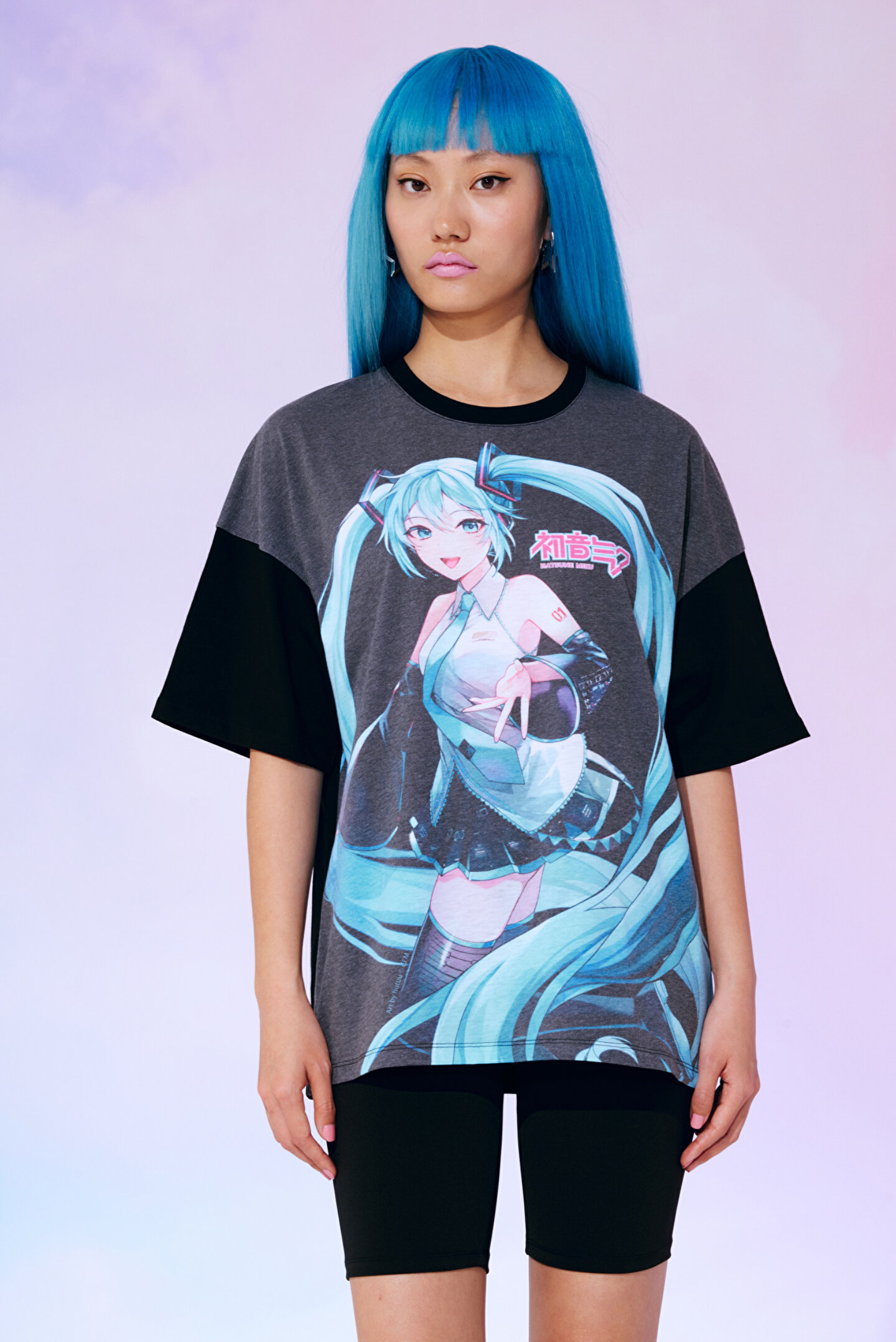 Hatsune Miku Oversize Tişört-Anime Koleksiyonu PH5MHYQ623IY-BK3 - Siyah ...