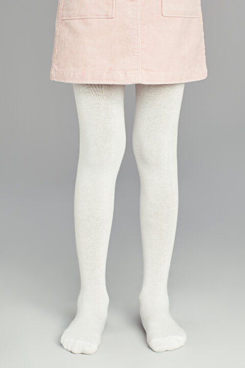 White Pretty Extra Cotton Tights PCPP723G25SK-10 - EYAZ5 - Penti