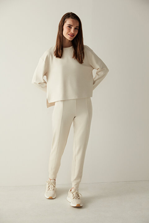 Side Split Detailed Top PHBD326B23IY-ST1 - TAS RENGI - Penti