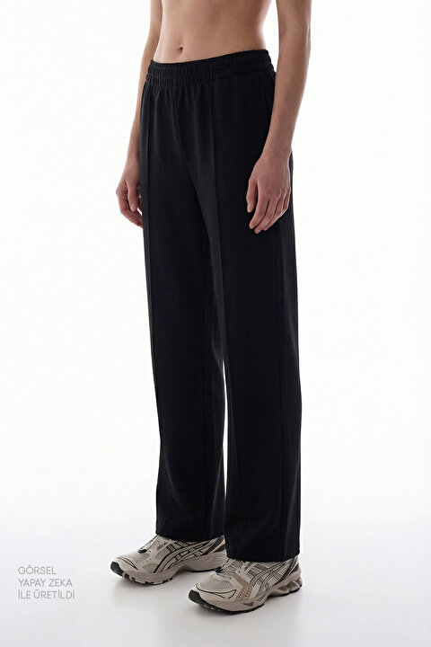 Black Modal Straight Leg Pants PHG50WVJ26IY-BK3 - SIYAH - Penti