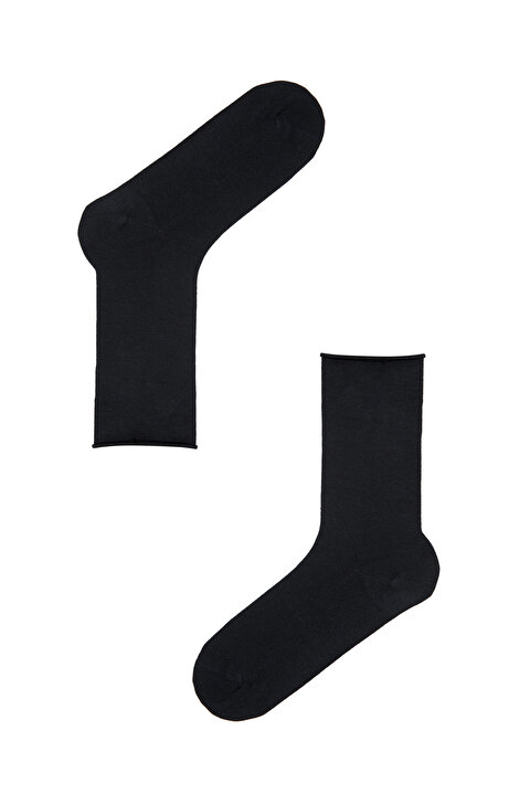 Soft Black Socket Socks - 2in1 PHSOF2SK16SK-SH4 - SIYAH - Penti