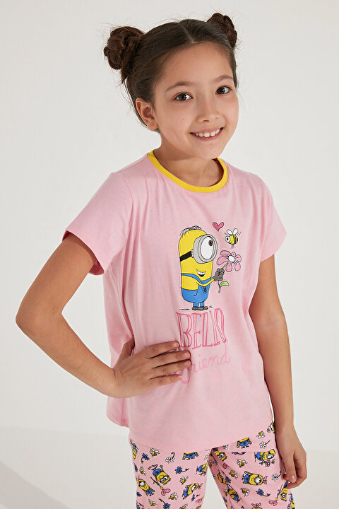 Girl Minions 2In1 PJ Set PN7PHMCA21IY-ORC - Purple - Penti