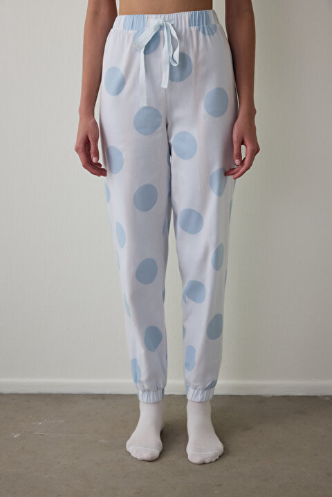 Gardenya Magic Puantiyeli Pamuklu Bağlama Detaylı Pijama Altı ...