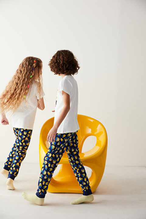Uniseks Better Together Desenli Pijama Takımı PNEA2N2623IY-MIX - Çok ...