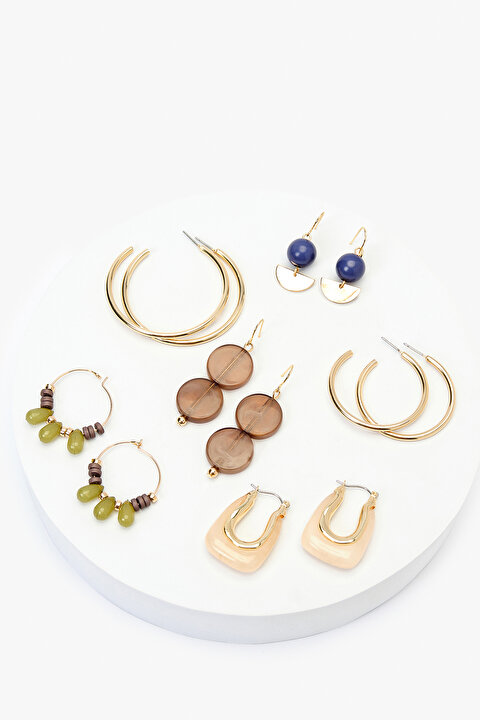 Natural Altın Rengi Küpe Seti PYX7LG8924IY-G09 - GOLD - Penti